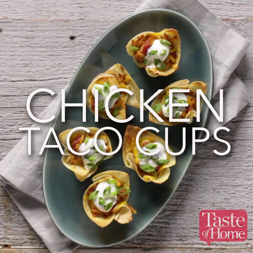 Chicken Taco Cups - Cooking TV Recipes