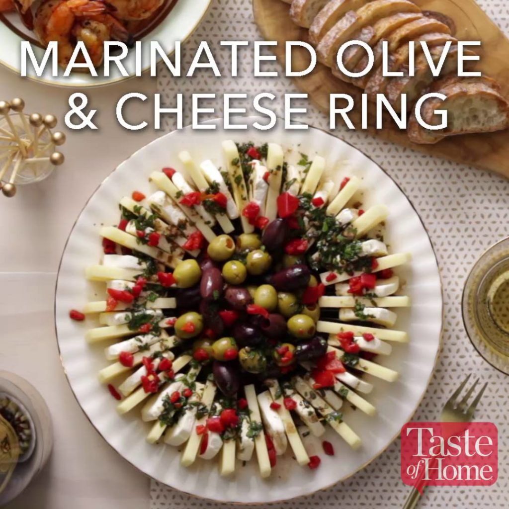 Marinated Olive & Cheese Ring - Cooking TV Recipes