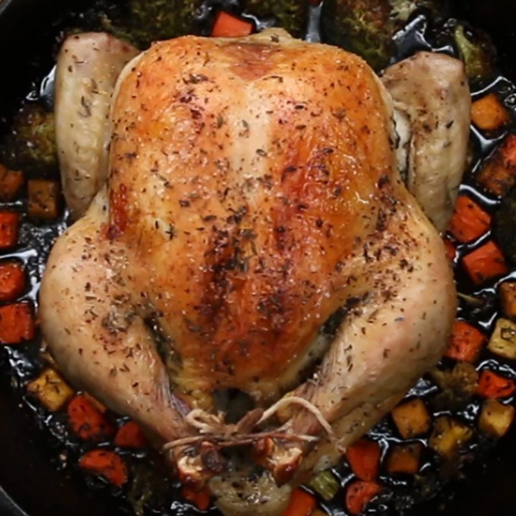 Whole-roasted Chicken and Veggies - Cooking TV Recipes