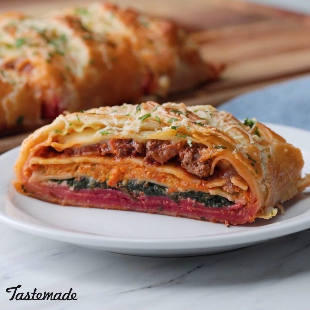 Layered Rainbow Lasagna Braid - Cooking TV Recipes