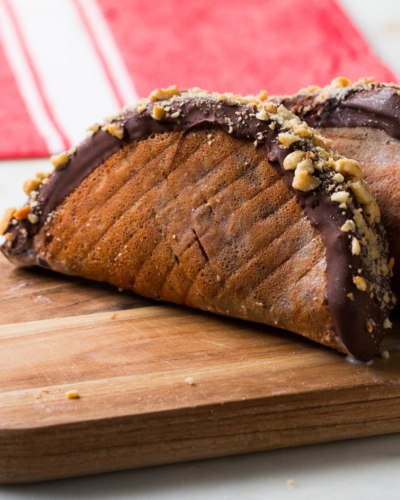 Chocolate-Dipped Ice Cream Tacos - Cooking TV Recipes