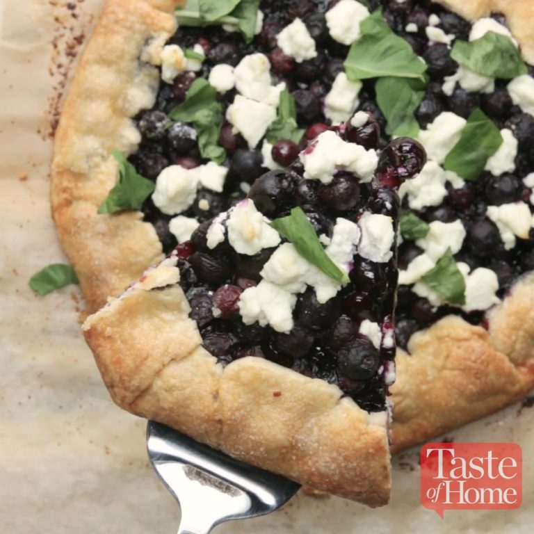 Blueberry, Basil and Goat Cheese Pie - Cooking TV Recipes