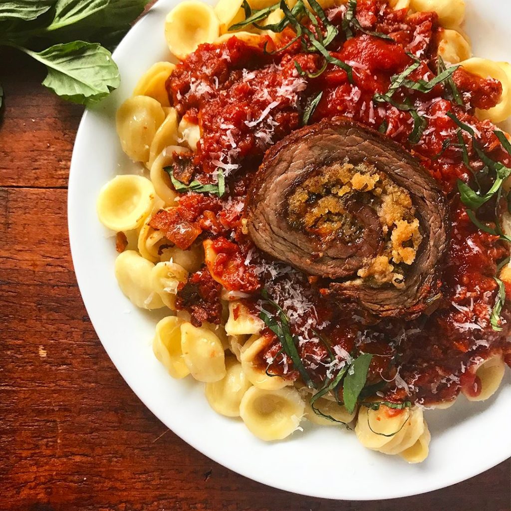 Beef Braciole (Stuffed Italian Beef Roll) - Cooking TV Recipes