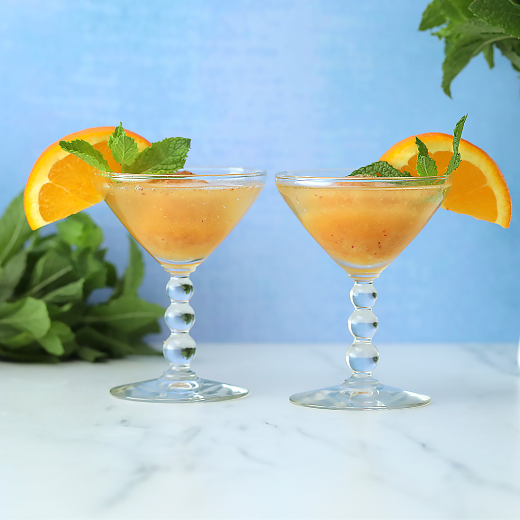 Spiked Peach Sorbet Float - Cooking TV Recipes