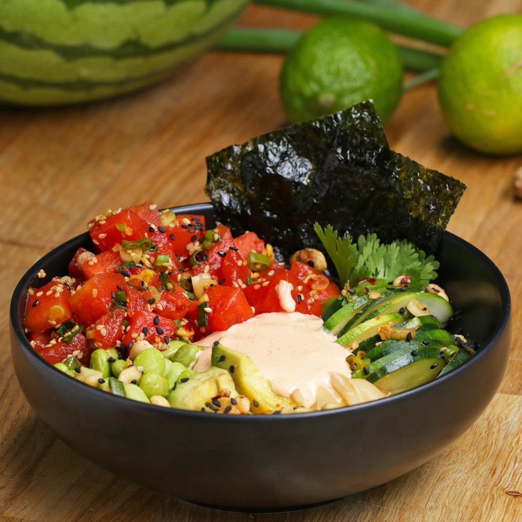 Watermelon Poke Bowl - Cooking TV Recipes