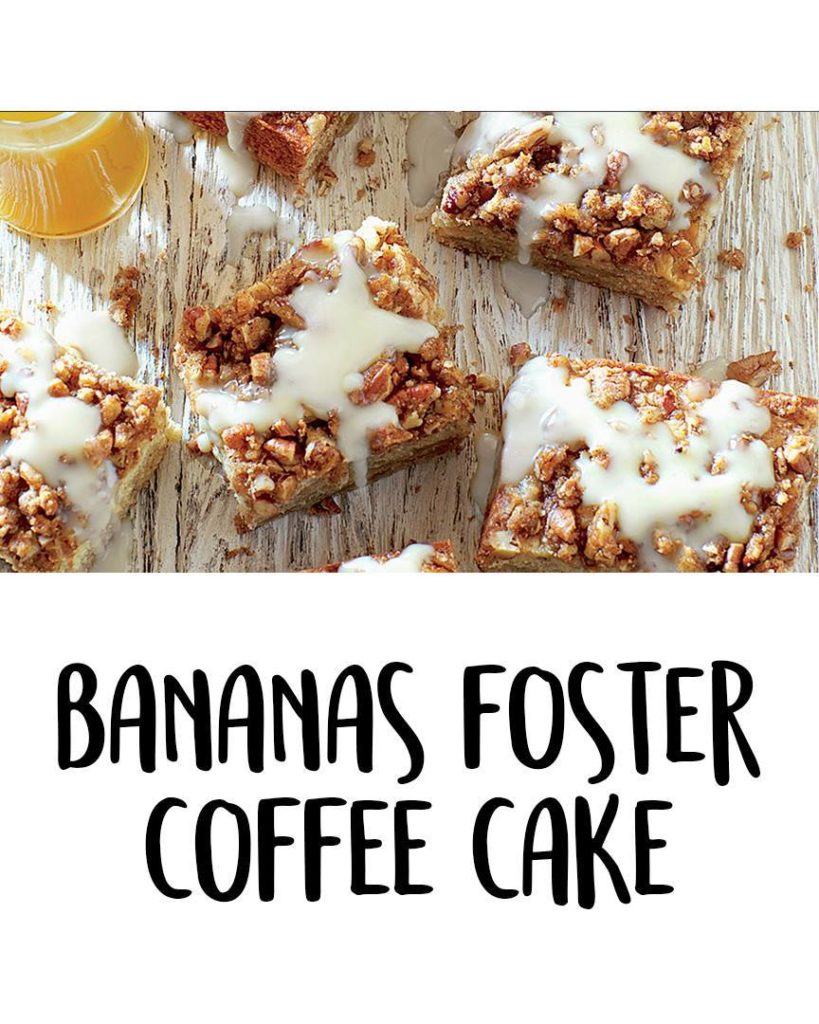 Bananas Foster Coffee Cake with Vanilla-Rum Sauce - Cooking TV Recipes