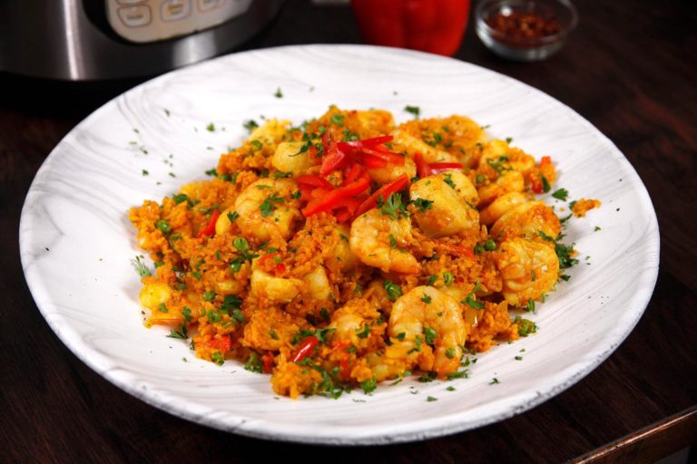 Instant Pot Shrimp and Scallop Paella Pronto - Cooking TV Recipes