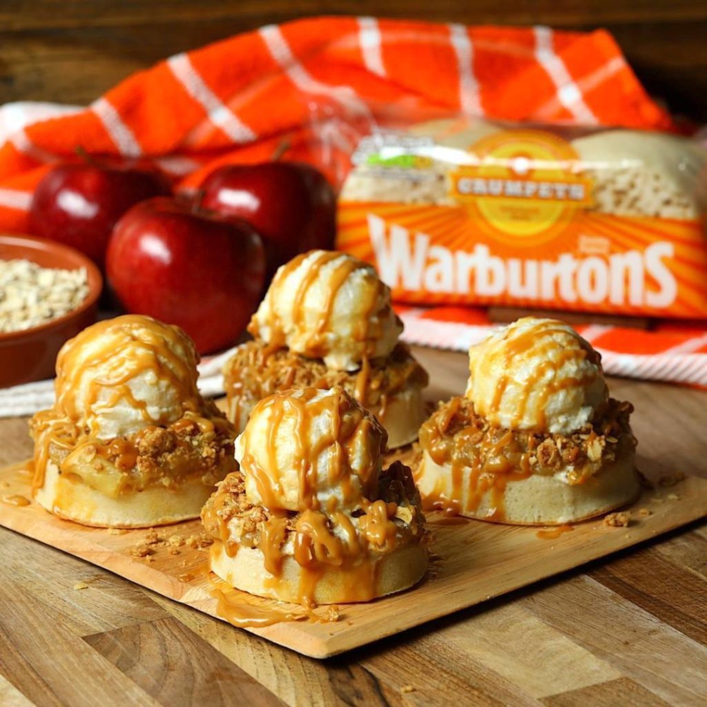 WARBURTONS TOFFEE APPLE CRUMBLE CRUMPETS - Cooking TV Recipes