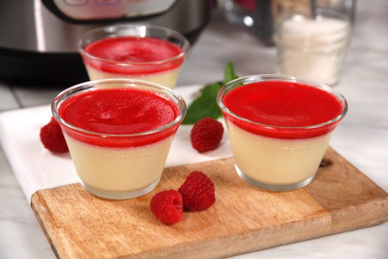 Instant Pot White Chocolate Raspberry Pots de Creme - Cooking TV Recipes