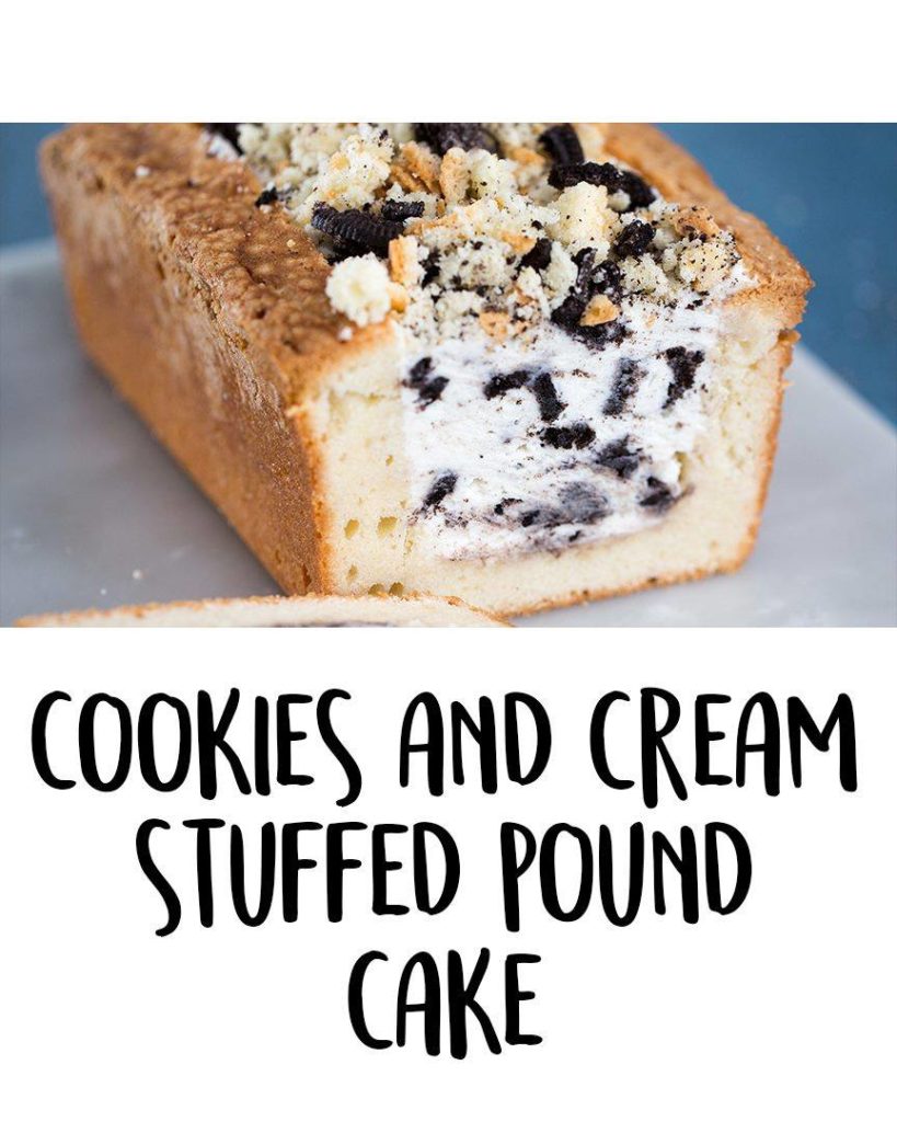 Cookies-and-Cream Stuffed Pound Cake - Cooking TV Recipes