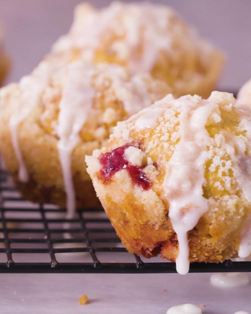 Cherry-Cream Cheese Crumb Cake Bombs - Cooking TV Recipes